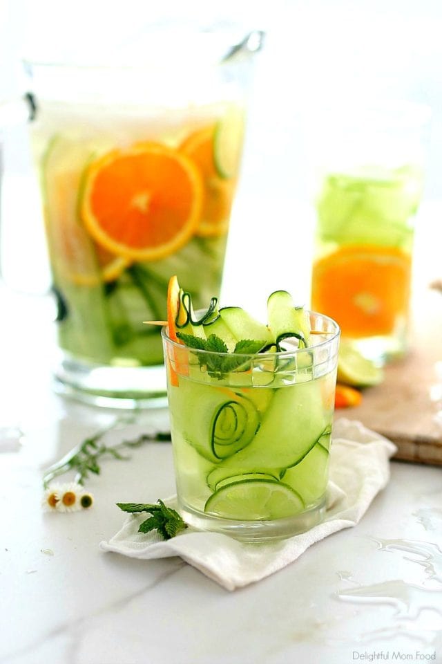 Cucumber Water Recipe with Orange, Lime, and Mint - DMF